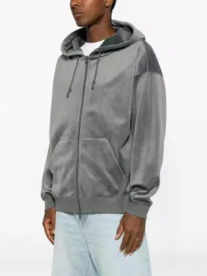 Y3 Velvet Drawstring-hood Jacket