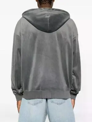 Y3 Velvet Drawstring-hood Jacket