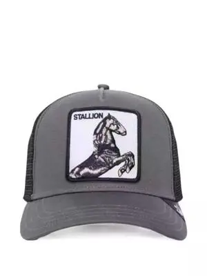 GOORIN BROS Embroidered-patch Mesh-panels Cap - Grey