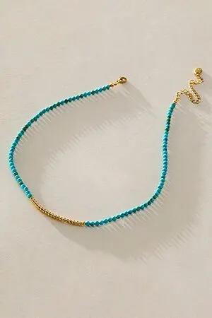 BRENDA GRANDS Waterproof Gemstone Necklace - Turquoise
