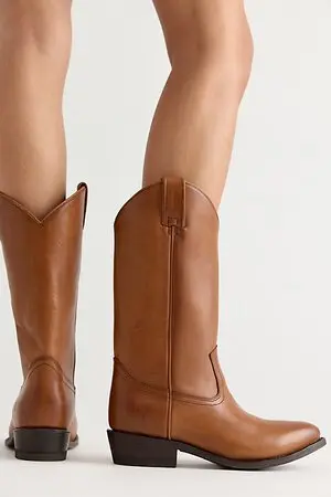 THE FRYE COMPANY Billy Pull-on Mid Calf Boots - Cognac