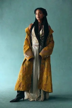 Free People Laurel Canyon Coat - Yellow Combo