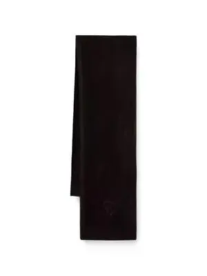 Armani Exchange Logo-embroidered Scarf - Brown