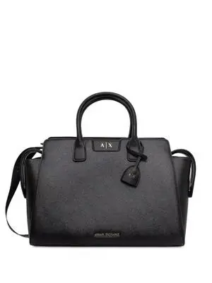 Armani Exchange Logo-detail Tote Bag - Black