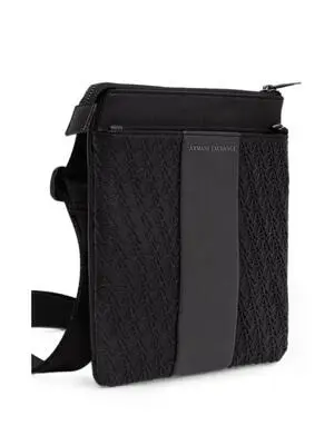Armani Exchange Monogram-pattern Logo-patch Messenger Bag