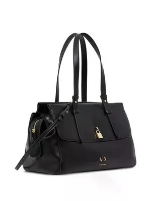Armani Exchange Logo-print Padlock-detail Tote Bag
