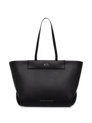 Armani Exchange Logo-detail Tote Bag - Black