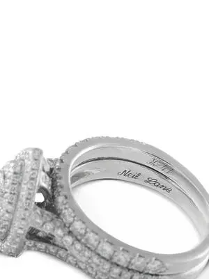 NEIL LANE Double Halo Pear-cut Diamond Ring