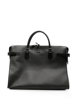 Valentino Garavani Antibes Pebbled Leather Holdall Bag
