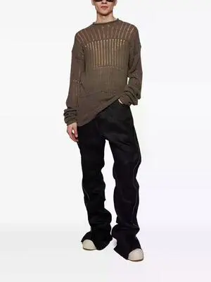 Rick Owens Ribbed-knit Jumper - Brown
