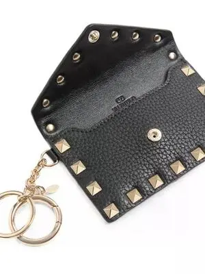 Valentino Garavani Rockstud Charm In Grainy Calfskin - Black