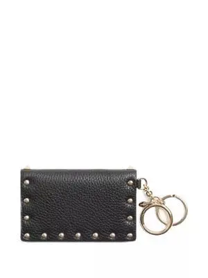 Valentino Garavani Rockstud Charm In Grainy Calfskin - Black