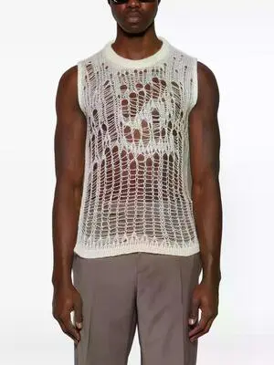 Rick Owens Open-knit Sleeveless T-shirt