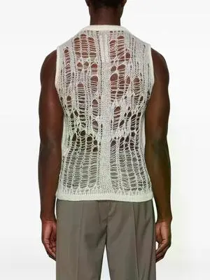 Rick Owens Open-knit Sleeveless T-shirt