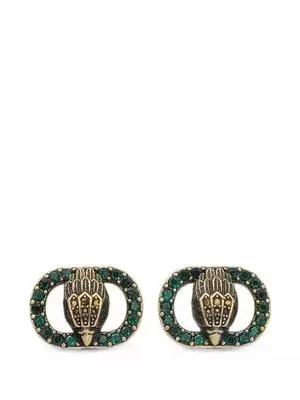 Kurt Geiger Eagle Head Crystal-embellished Earrings - Gold