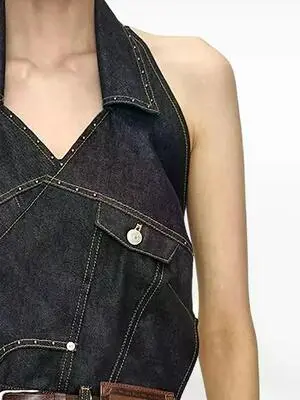 Andersson Bell Belted Halterneck Top