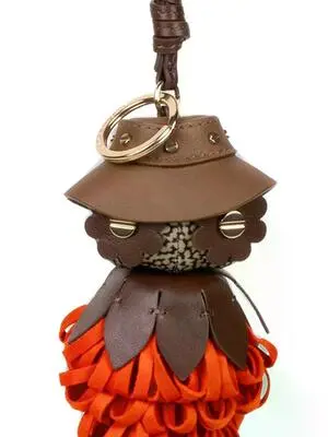 Borbonese Doll-pendant Key Ring - Brown