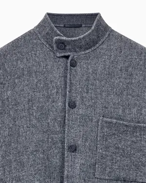 Giorgio Armani Shirt Oversized In Silk And Cashmere