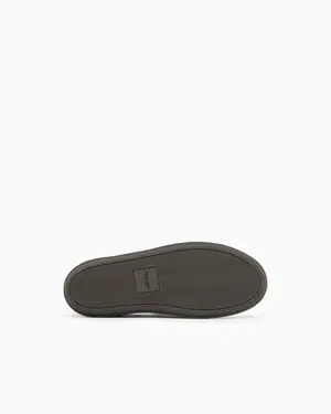 Giorgio Armani Slipper In Leather With A Rubber Sole - Brown