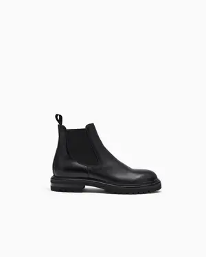 Giorgio Armani Nappa Leather Chelsea Boots - Black
