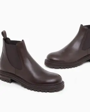 Giorgio Armani Boots In Nappa Leather And Rubber