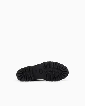 Giorgio Armani Lace-up Split Leather Boots