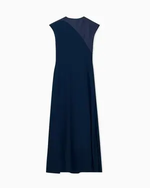 Giorgio Armani Dress With Draped Side In Viscose Jersey And Satin