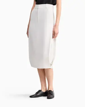 Giorgio Armani Unlined Slim Sheath Dress In Silk Cady With Slit