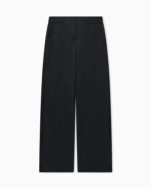 Giorgio Armani Embroidered Trouser Sera Regular Fit Satin Rhinestone Trim - Patterned