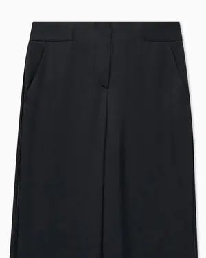 Giorgio Armani Embroidered Trouser Sera Regular Fit Satin Rhinestone Trim