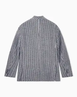 Giorgio Armani Blazer Regular Fit Geometric Wool And Cashmere Jacquard