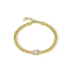 Argento Vivo The Curb Chain Paola Bracelet - Gold
