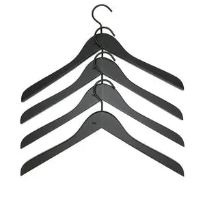 HAY Smooth Slim Coat Hanger Set Of 4 - Black