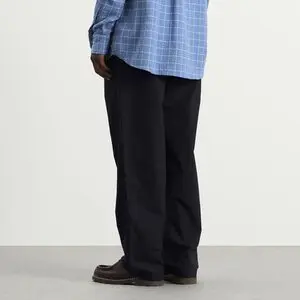 Folk Drawcord Loose Trouser - Navy Ripstop