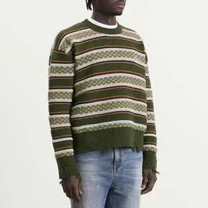 Amiri Western Logo Striped Sweater
