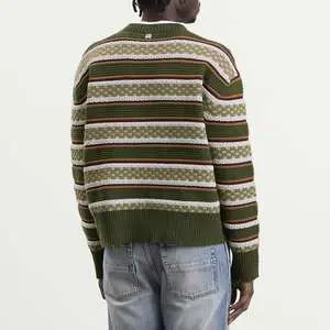 Amiri Western Logo Striped Sweater