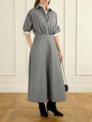 Altuzarra Eleanor Midi Shirtdress - Gray