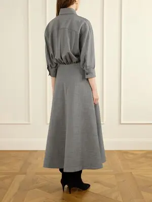 Altuzarra Eleanor Midi Shirtdress - Gray