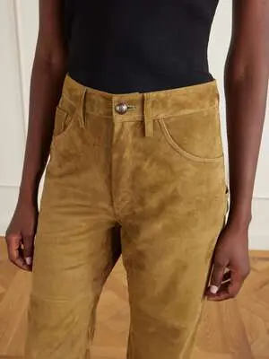 Altuzarra Mills Suede Straight-leg Pants