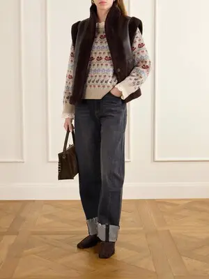 Sea Preston Floral Intarsia Wool-blend Sweater With Crochet Trim - Multi
