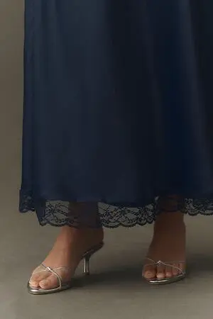 Bhldn Sat Corset Slip Dress
