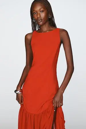 HUTCH Emilia Pleated Maxi Dress
