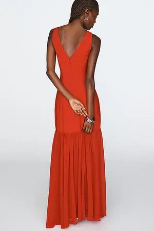 HUTCH Emilia Pleated Maxi Dress