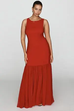 HUTCH Emilia Pleated Maxi Dress