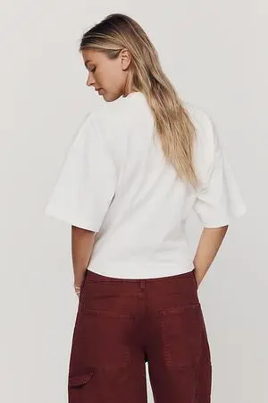 BAYSE 100% Cotton Drop-shoulder Tee