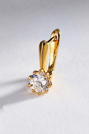 Anthropologie Solitaire Crystal Drop Earrgs - Gold