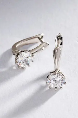 ANTHROPOLOGIE Solitaire Crystal Drop Earrgs