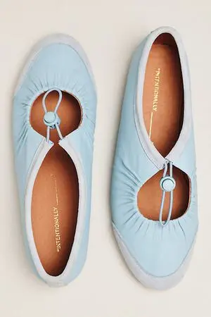 Intentionally Blank La Jolla Mary Jane Ballet Flats - Sky