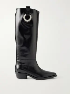Proenza Schouler Bronco Grommet Embellished Leather Knee-high Boots