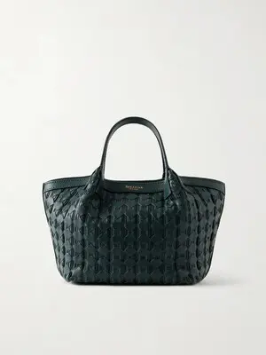 SERAPIAN Secret Mosaico Leather Tote - Green